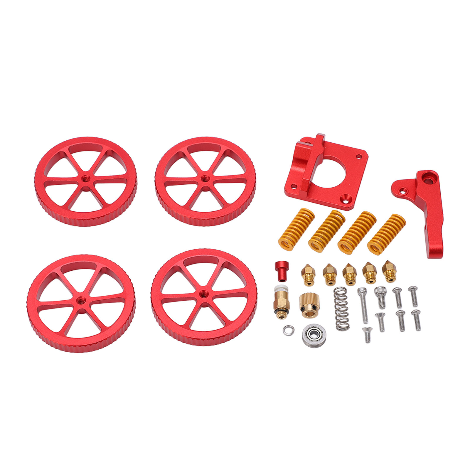 Комплект экструдера для принтера, регулировочная гайка из алюминиевого сплава и латуни, комплект пружинных сопел, легкие и прочные детали для выравнивания 3D-принтера