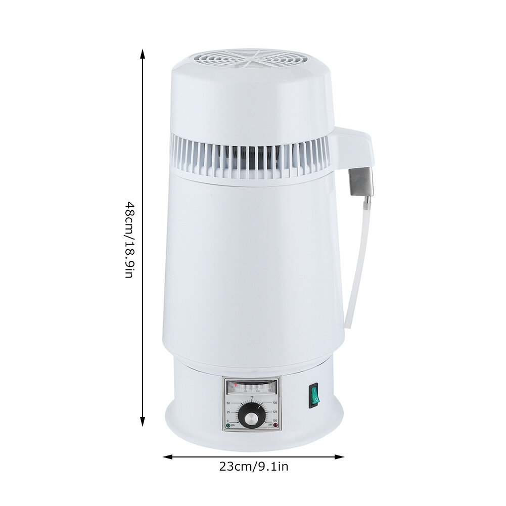 Дистиллятор для воды из нержавеющей стали, 4 л, дистилляционный очиститель, котел, пивоваренный аппарат для домашнего использованияСША, 110 120 В