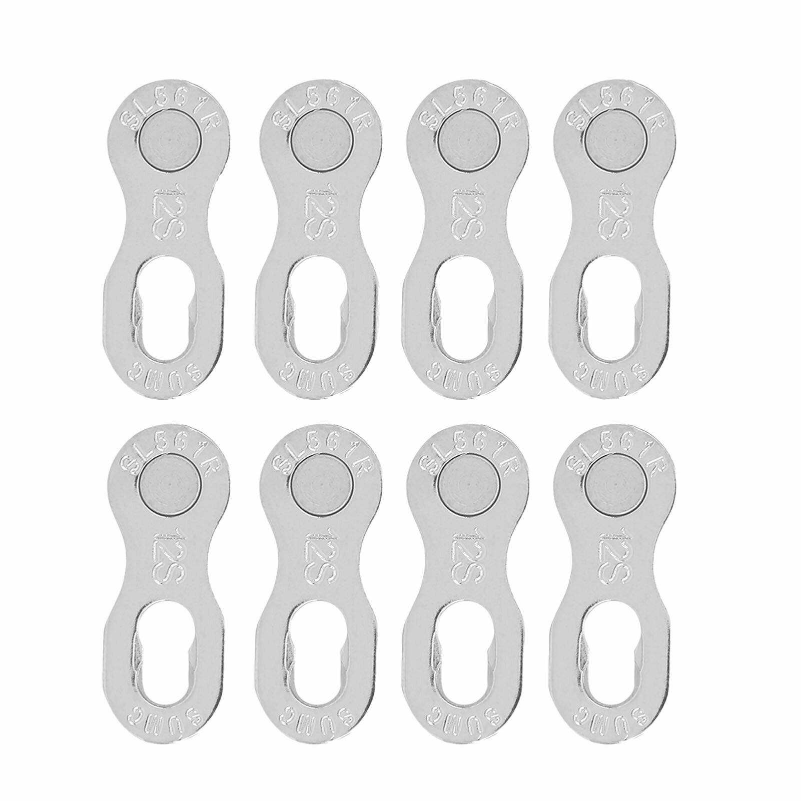 4 Пары Стальных Велосипедов Велосипед 12 Скоростная Цепь Недостающее Звено Соединительные Детали Велоспорт Accessorysilver