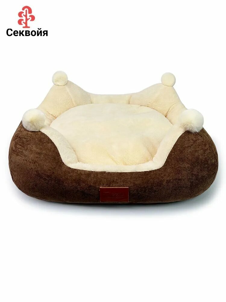 Лежанка для кошек / Лежанка для собак мелких пород/40*40*16/коричневый