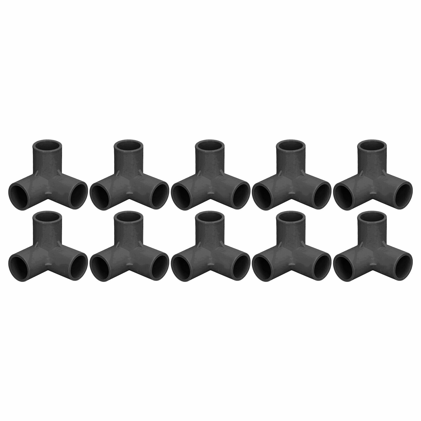 10 шт. фитингов для ПВХ-труб диаметром 25 мм, трехходовые тройники, угловые соединители, черные пластиковые переходники для водопровода, воздуха и газа.