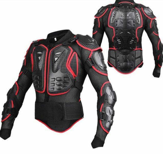 Мотоциклетная броня, мотоциклетная черепаха размер М (Черно-красный)