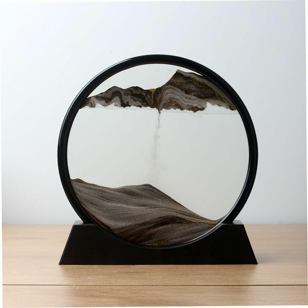 Песочная картина-антистресс 3D с движущимся коричневым песком