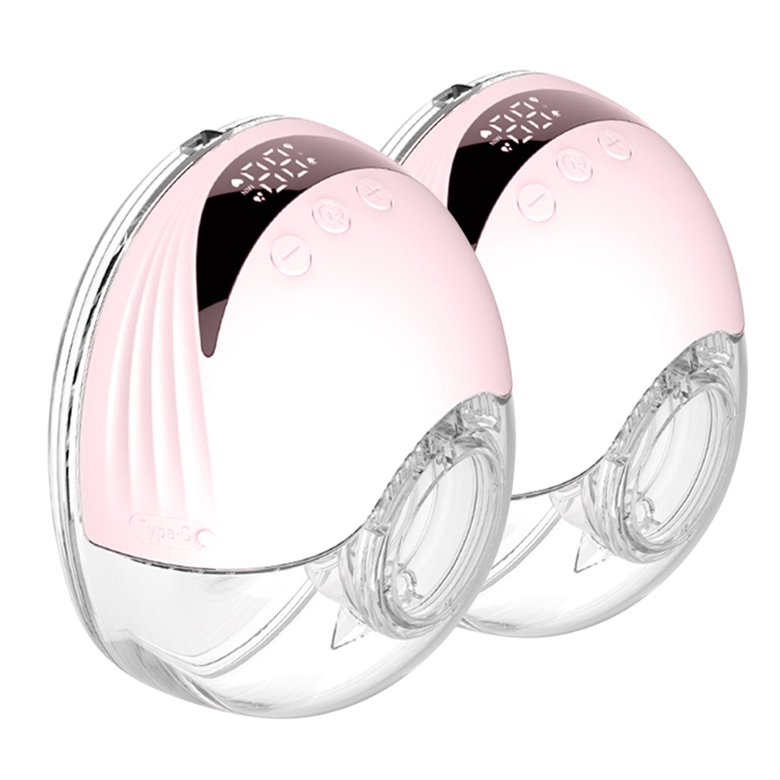 2шт Hands Free молокоотсос носимый электрический молокоотсос легкий со светодиодным дисплеем 4 режима и 12 уровней