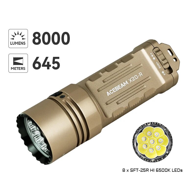 ACEBEAM X20-R тактический фонарь, цвет SFT-25R Desert