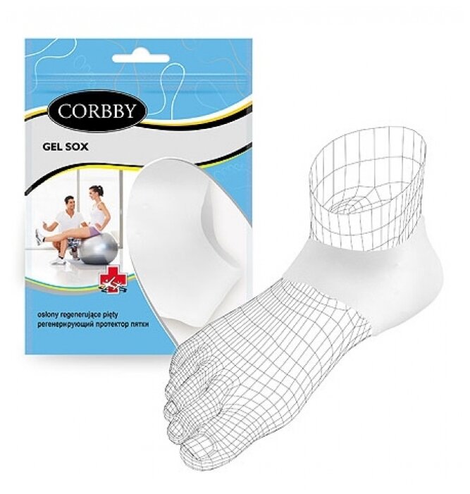 Вкладыш "CORBBY" протектор пятки гелевый безразмерный арт.1658с GEL SOX