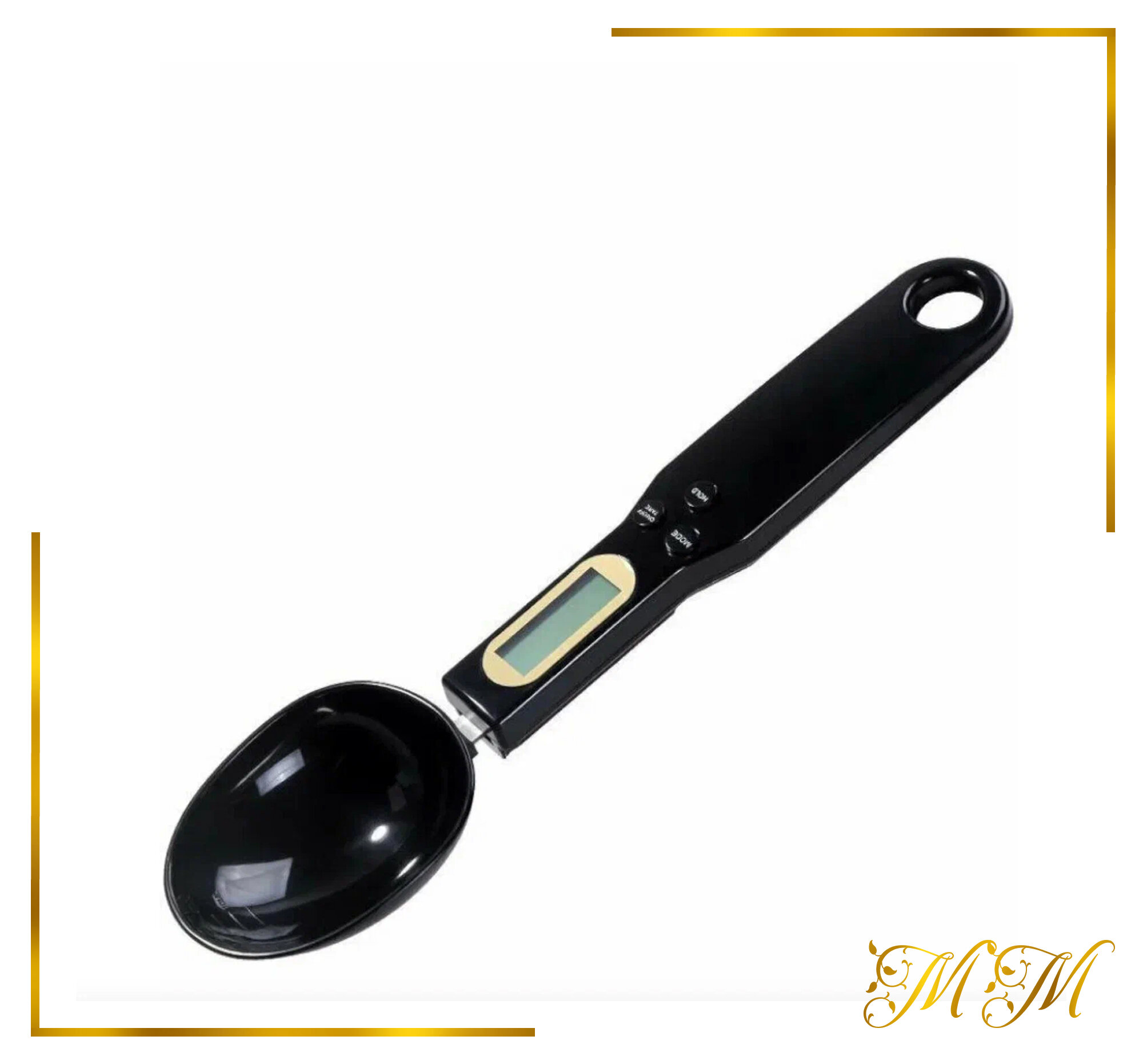 Ложка весы 500 г, точность 0.1 г, мерная ложка , ложка весы кухонные с LCD экраном, кухонная электронная мерная ложка-весы (чёрный)