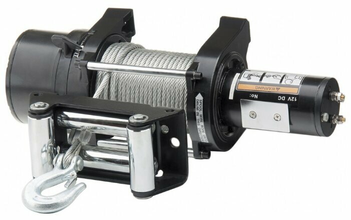 Лебедка автомобильная электрическая LB-3000,3,6 т, 3,4 кВт, 12 В Denzel (52023)