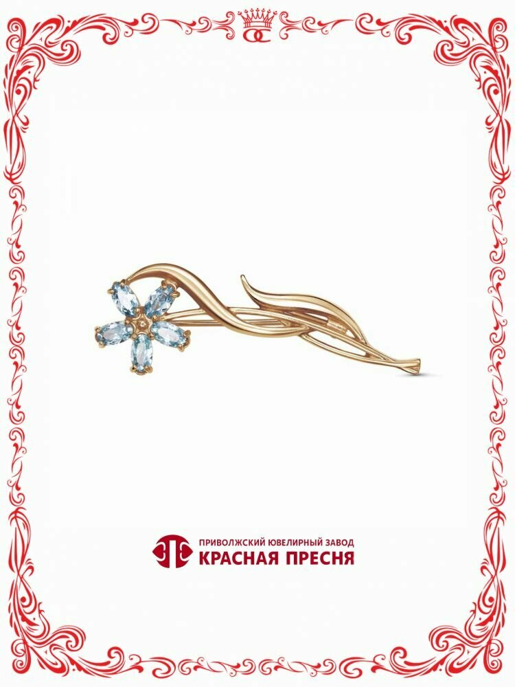 Брошь, фианит