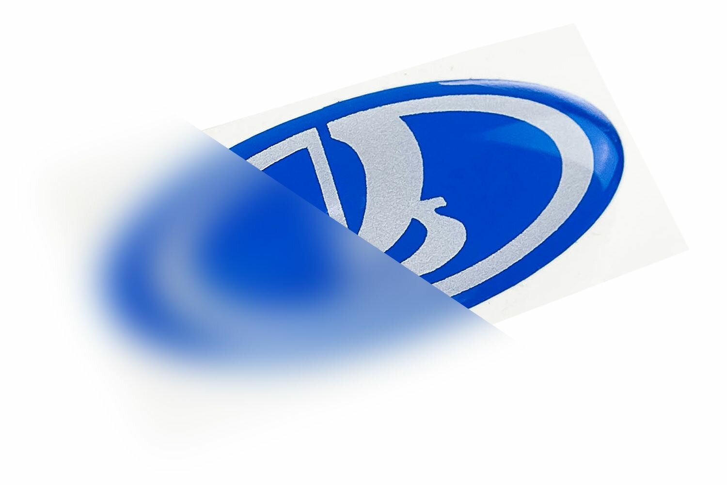 Наклейка на руль малая Ладья синяя для ВАЗ 2110-2112, Лада Калина, Нива 4х4, Нива Тревел