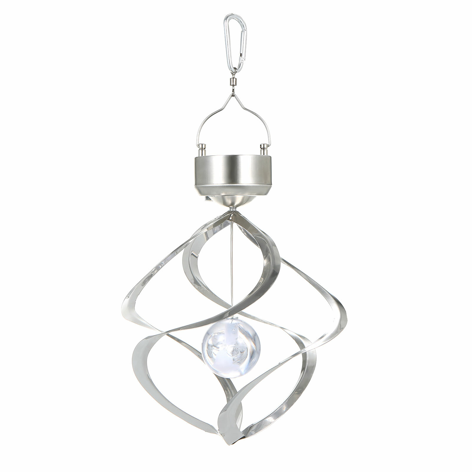 Солнечная Ветреная Деталь С Висящей Спиральной Светом Солнечный Многоцветный Вращающийся Свет Лампа Для Уличного Висящего На Стене Ветреный Колокольчик С Меняющимся Цветом Фестивальный Ландшафтный LED Лампа, Источник Света: 1шт Высокая Яркость LED,