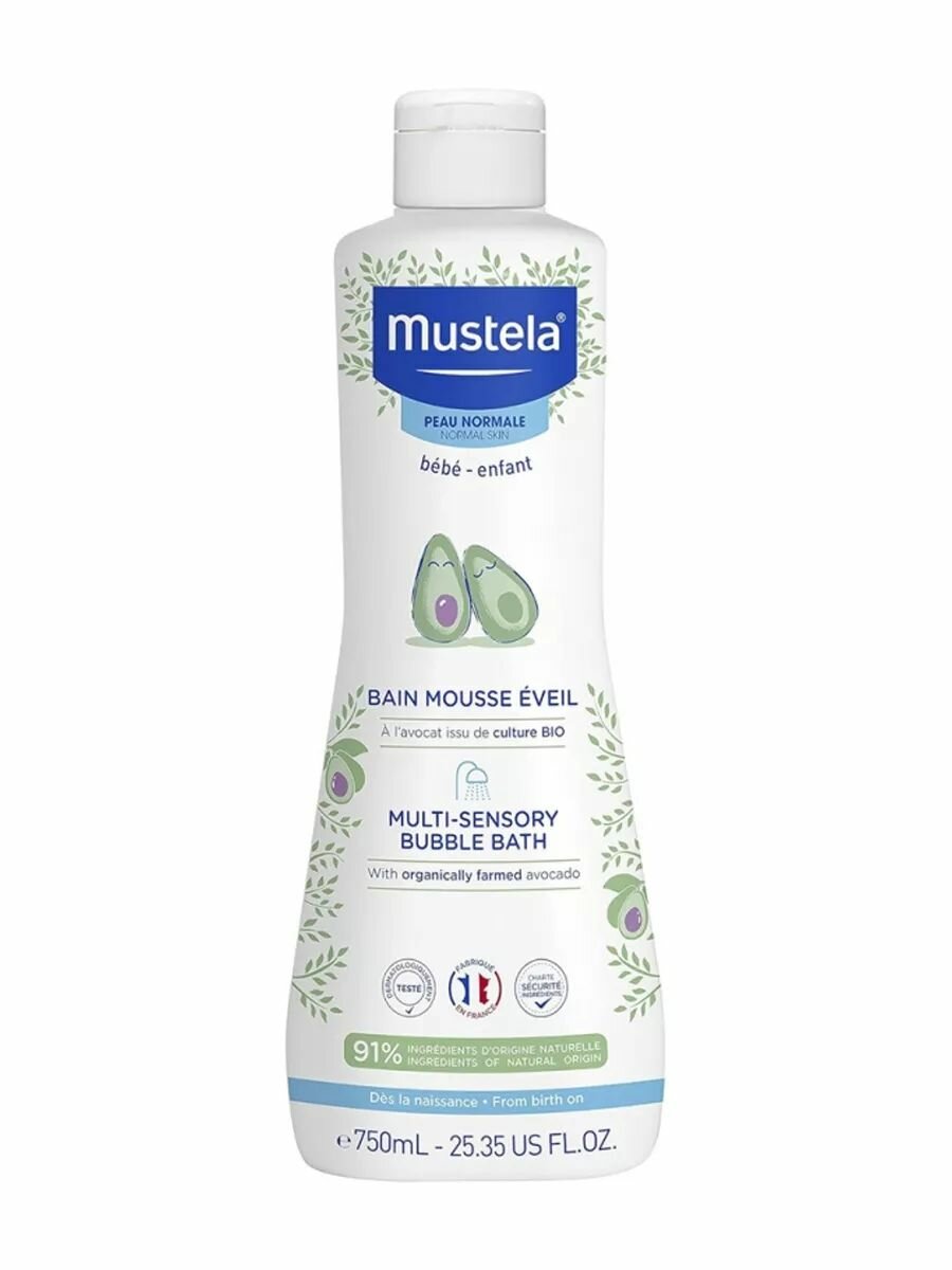 Mustela Пена для ванны детская Multi-Sensory 750мл