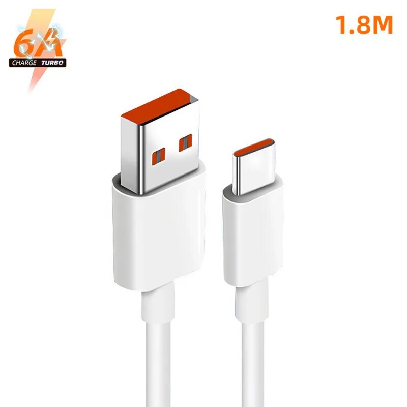 Кабель USB-C 6A 1.8M для Xiaomi Redmi Poco Turbo