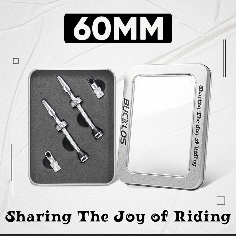 BUCKLOS Бескамерный клапан Преста из алюминиевого сплава SILVER-60MM