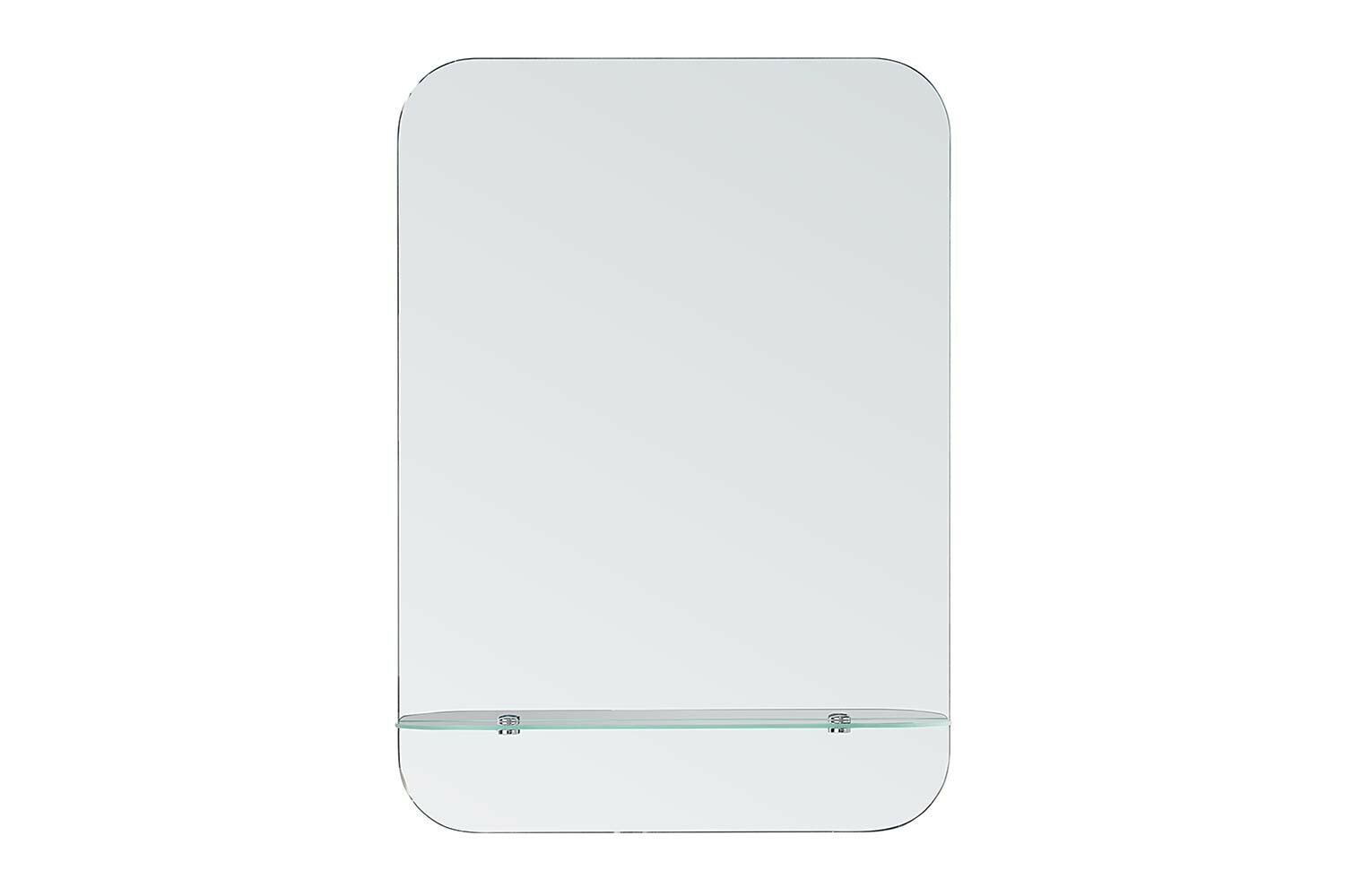 Зеркало с радиусными углами и радиусной полкой Эбро В225, 50х70 см