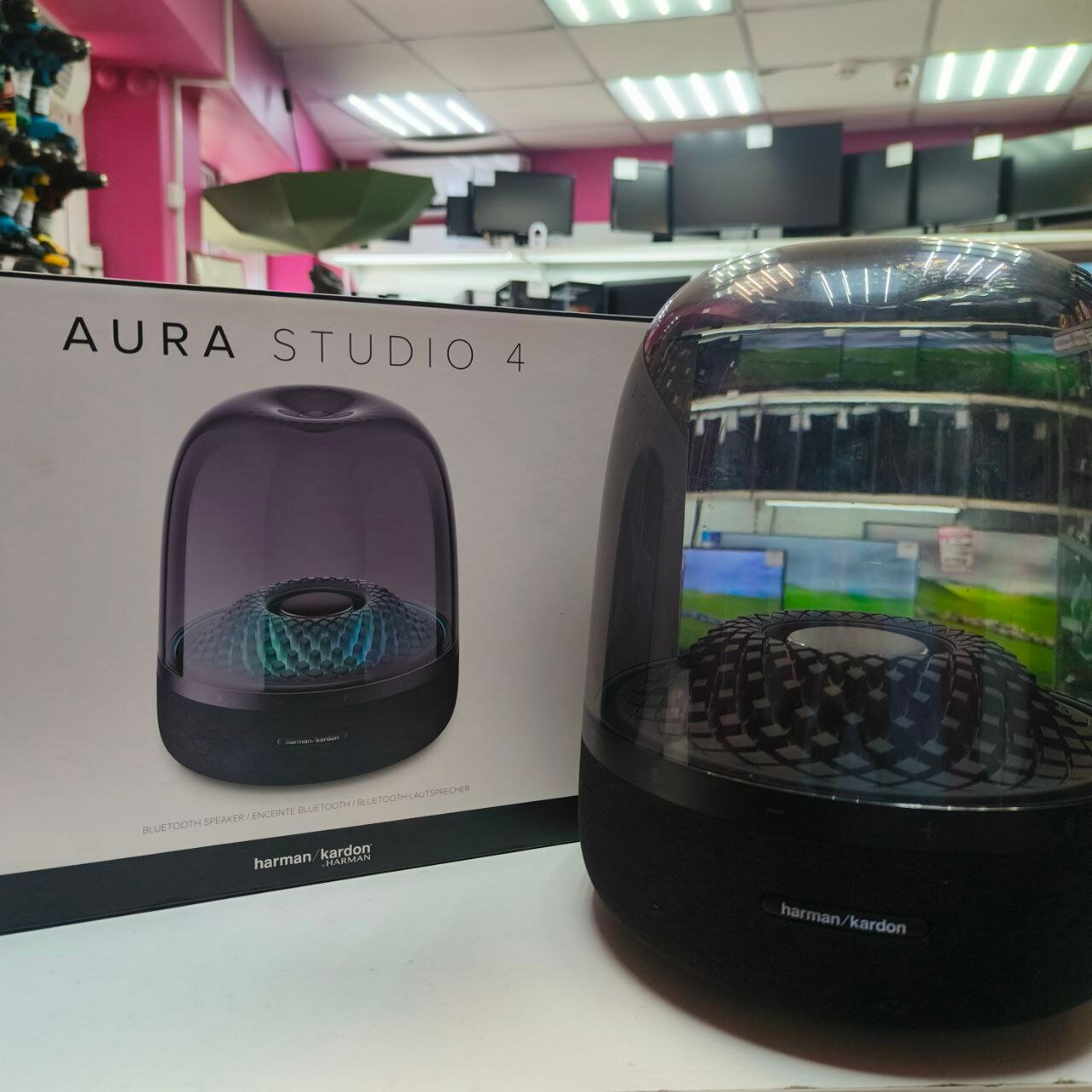 Акустическая система Harman-Kardon "Aura Studio 4", Bluetooth 4.2, световые эффекты, черная