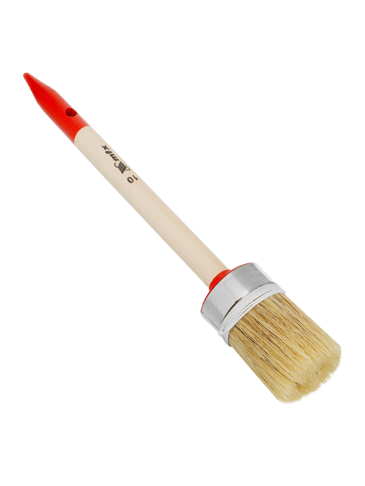 Кисть круглая MTX Профи №10 (40 мм) натуральная щетина, деревянная ручка 82047