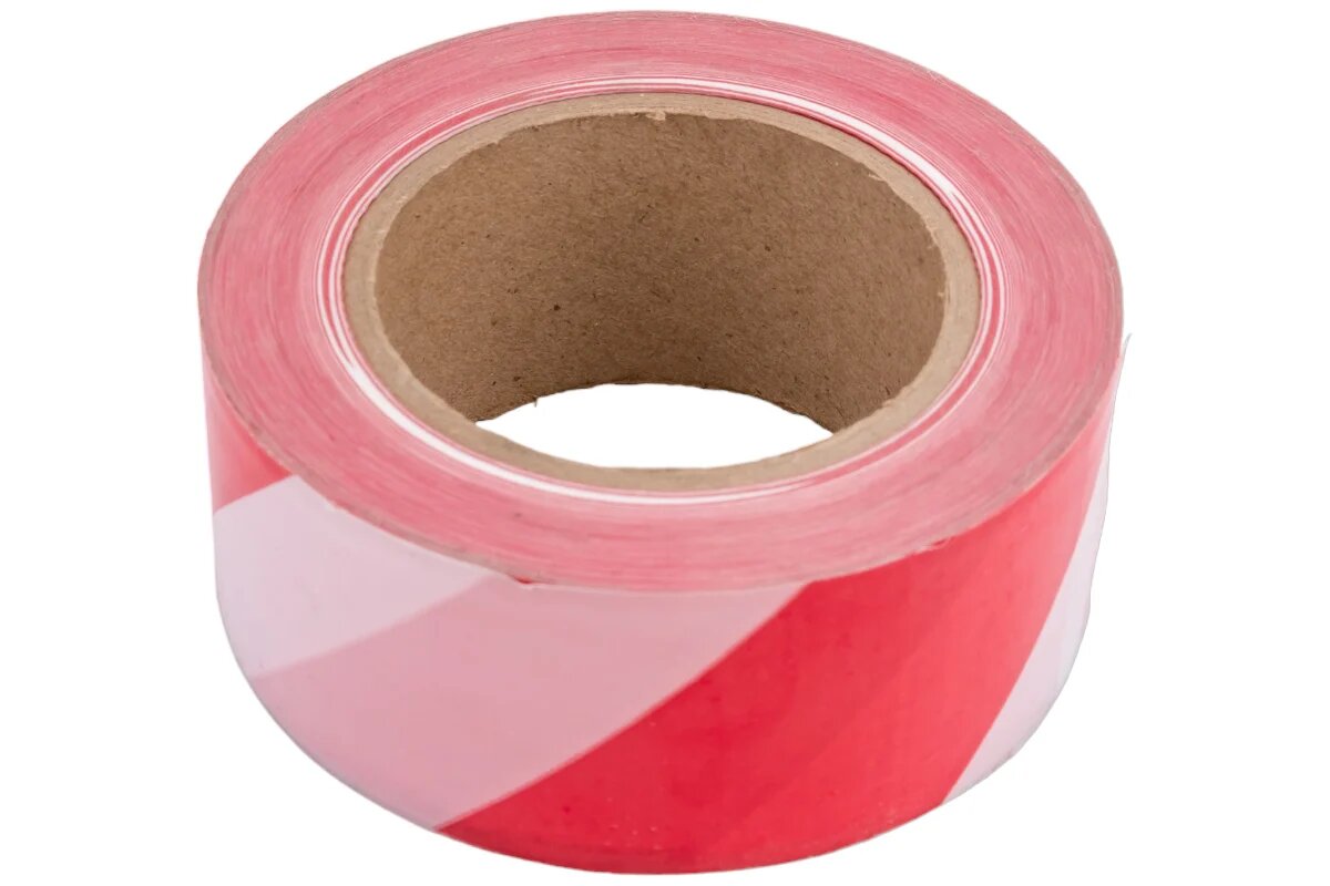 SDM Сигнальная лента бело-красная 50 мм × 150 м маркировочная лента 0415 для обозначения зон