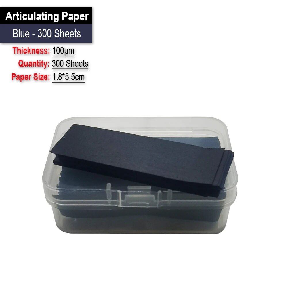 NEWTRY Стоматологическая артикуляционная бумага синяя/красная 200/300 листов Type 03 - Blue