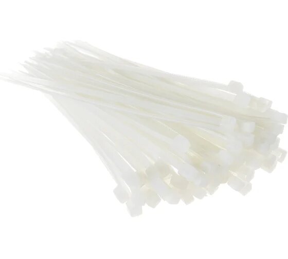 Нейлоновая хомут-стяжка Gigant 2,5х100 белый, 100 шт G/1/12