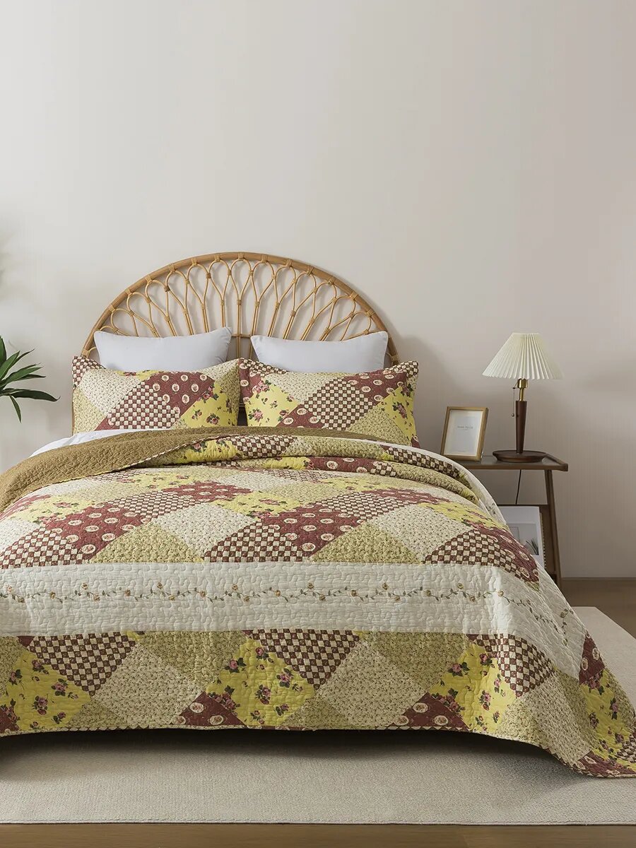 Покрывало 230х250 Patchwork наволочки 50х70 хлопок