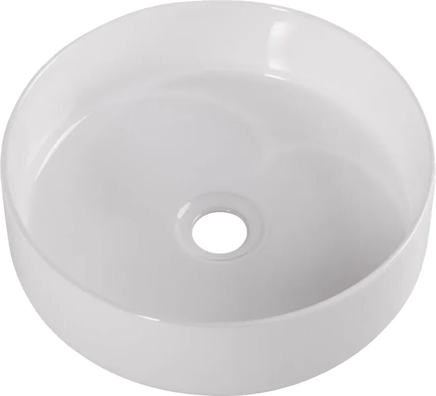 Накладная раковина BelBagno BB1357 36 накладная, без отверстия под смеситель, фаянсовая, круглая, раковина для ванной, белая