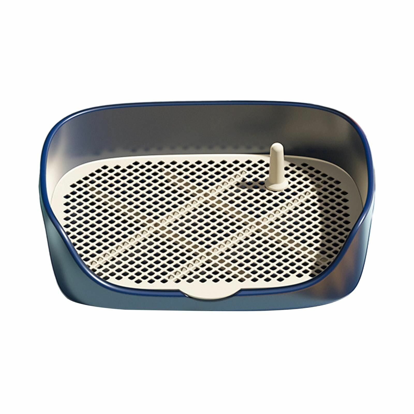 Туалет для собак для дома, тренировочный лоток с колонной, портативный, для щенков и мелких пород, синий, размер S