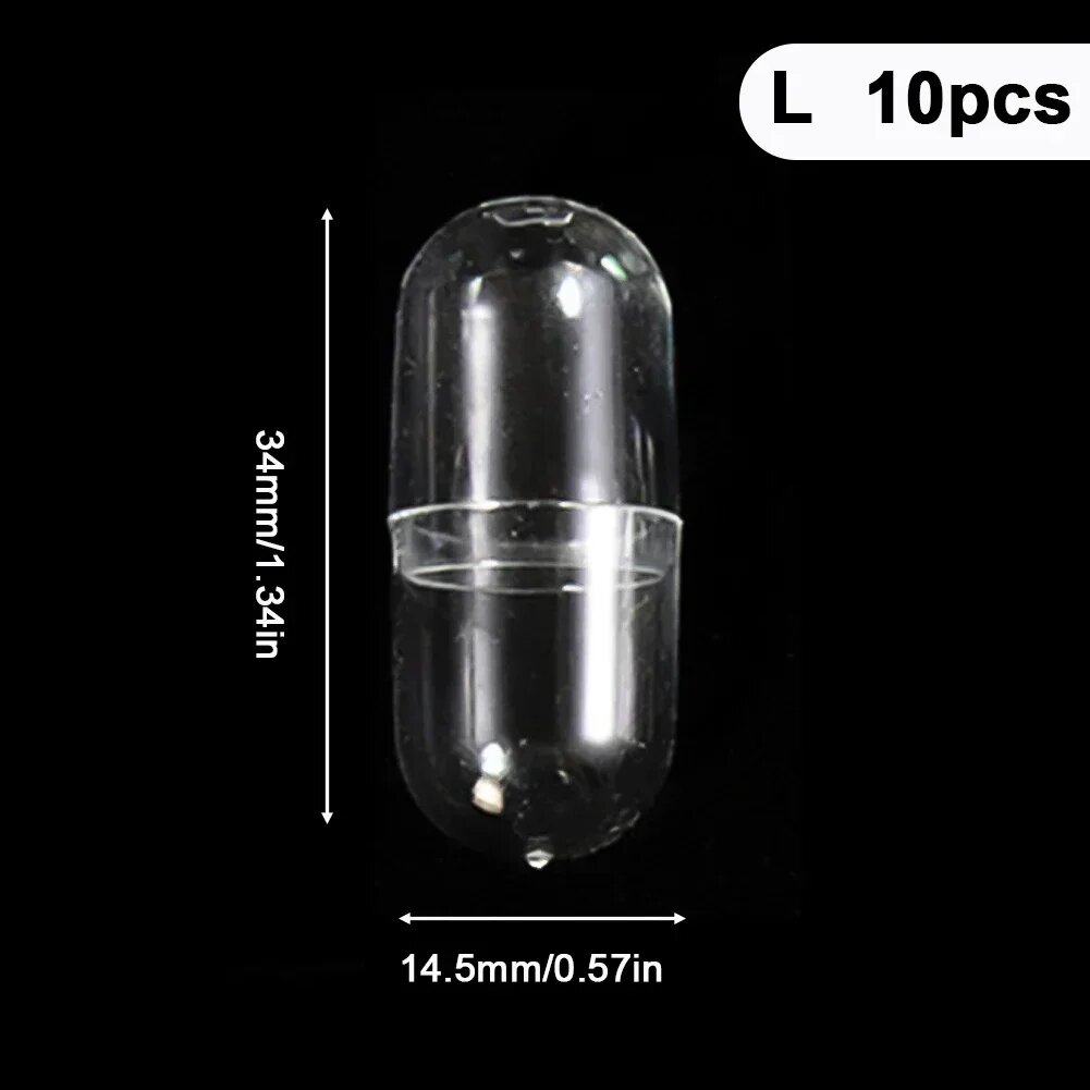 Пустые капсулы для таблеток eelhoe, прозрачные, набор из 10 штук L