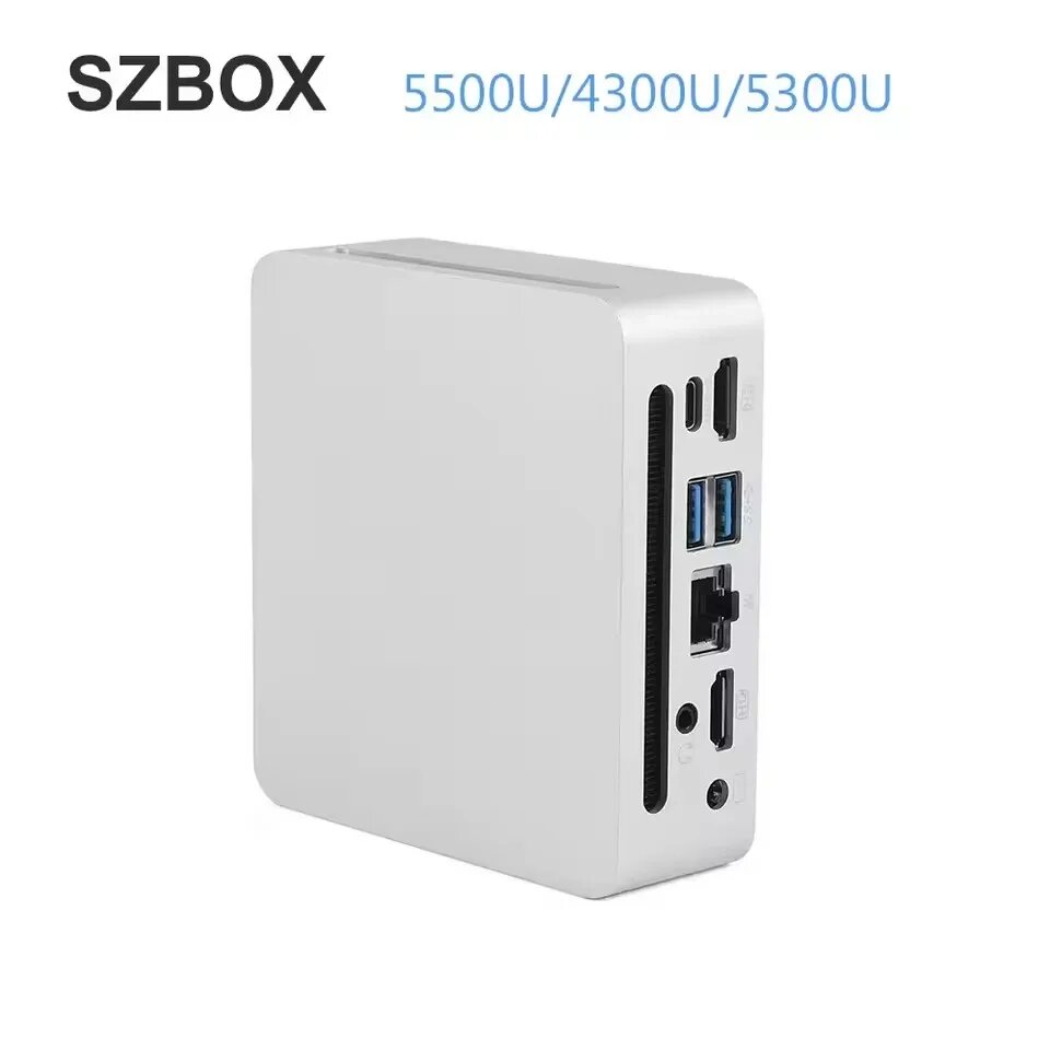 SZBOX Мини-ПК AMD Ryzen 5500U/4300U/5300U Ryzen 7 5800H, NO RAM NO SSD NO OS, ЕС