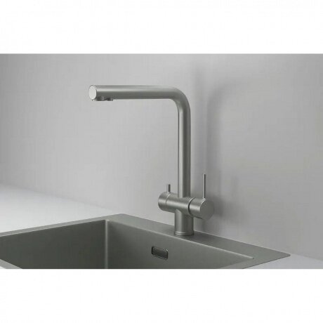 Смеситель для кухни GRANULA Kitchen Space (7011, сталь матовая)