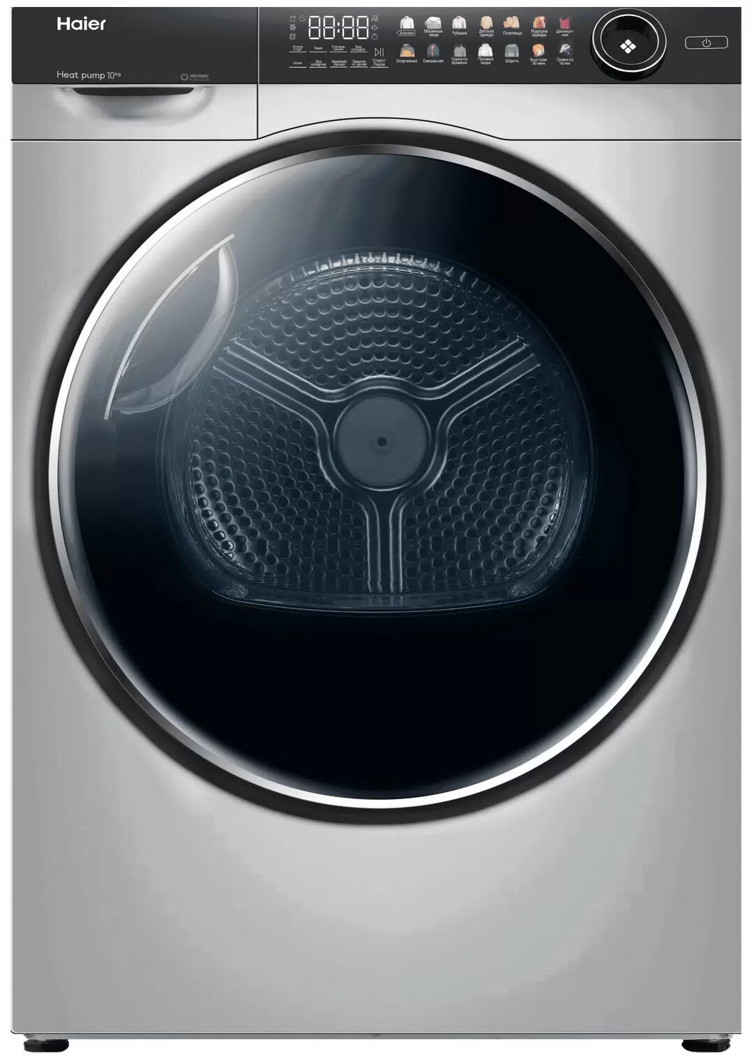 Сушильная машина Haier HD100-A2378S, тепловой насос, цвет серебристый, загрузка 10кг