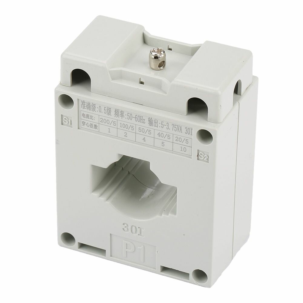 Трансформатор тока, отверстие 30 мм, первичный/вторичный 5A, взаимный индуктор