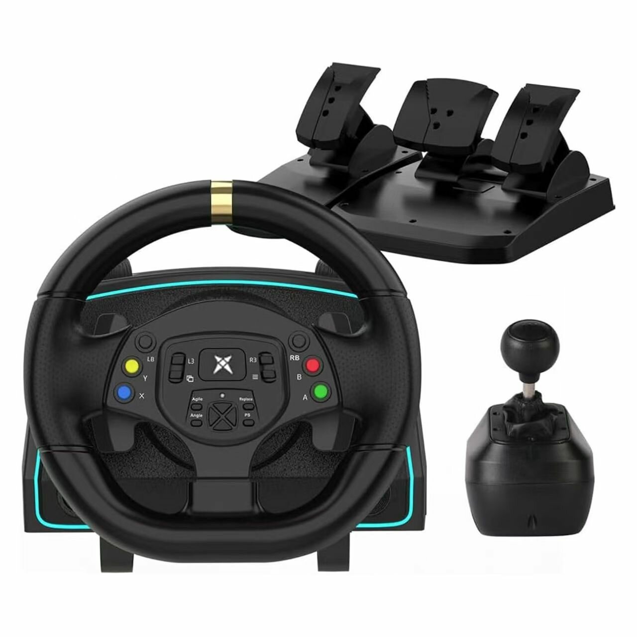 Игровой руль 8in1 1080 угол поворота градусов