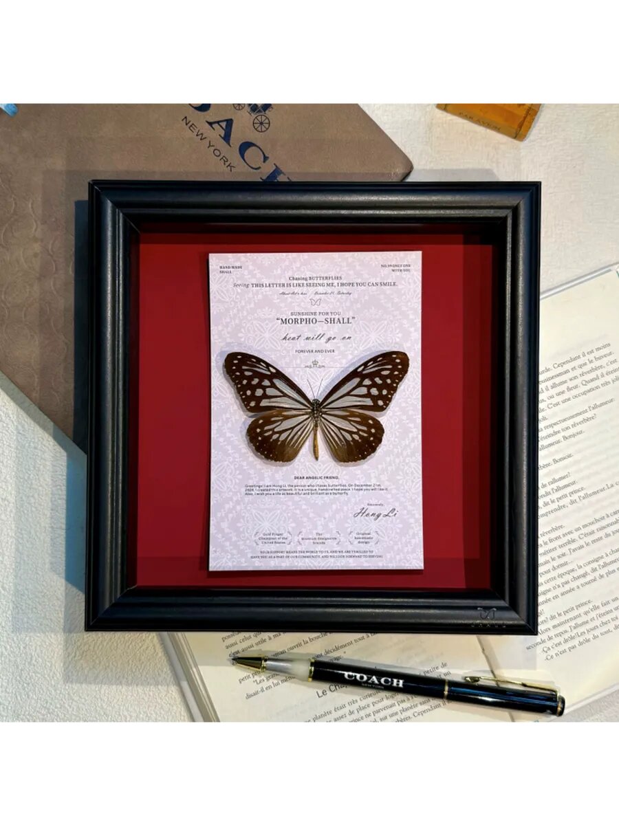 Бабочка Шелковая Пятнистая-светлое пятно,20х20см