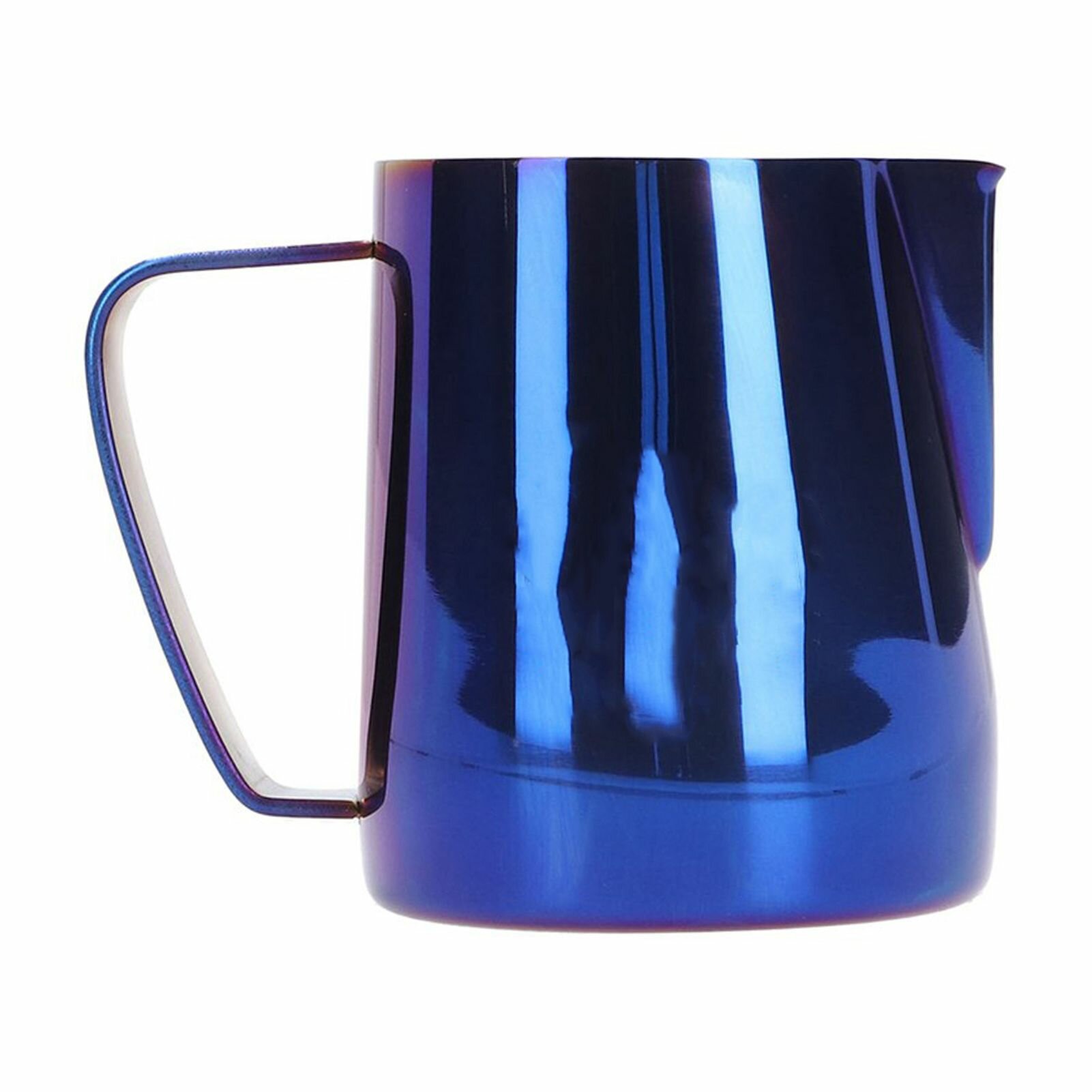 Кружка для вспенивания молока с острым носом, чашка для вспенивания кофе из нержавеющей стали для домашней кухни, синяя 350 мл