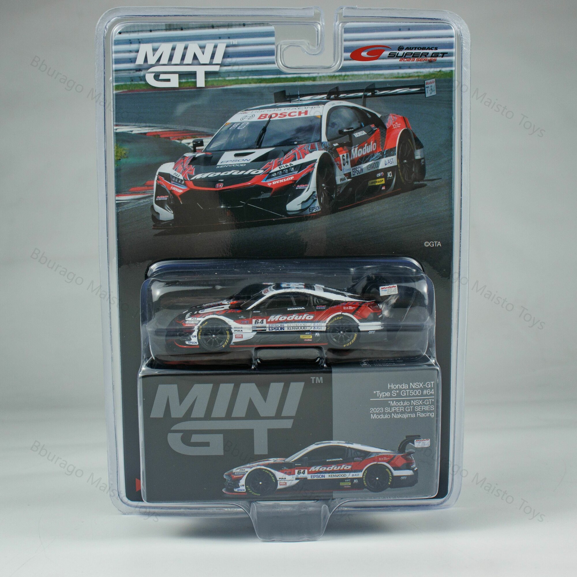 MINIGT 1:64 Honda NSX-GT Type S GT500 #64 "Modulo NSX-GT" Modulo Nakajima Racing 2023 SUPER GT Series отлитая под давлением модель гоночного автомобиля Игрушки