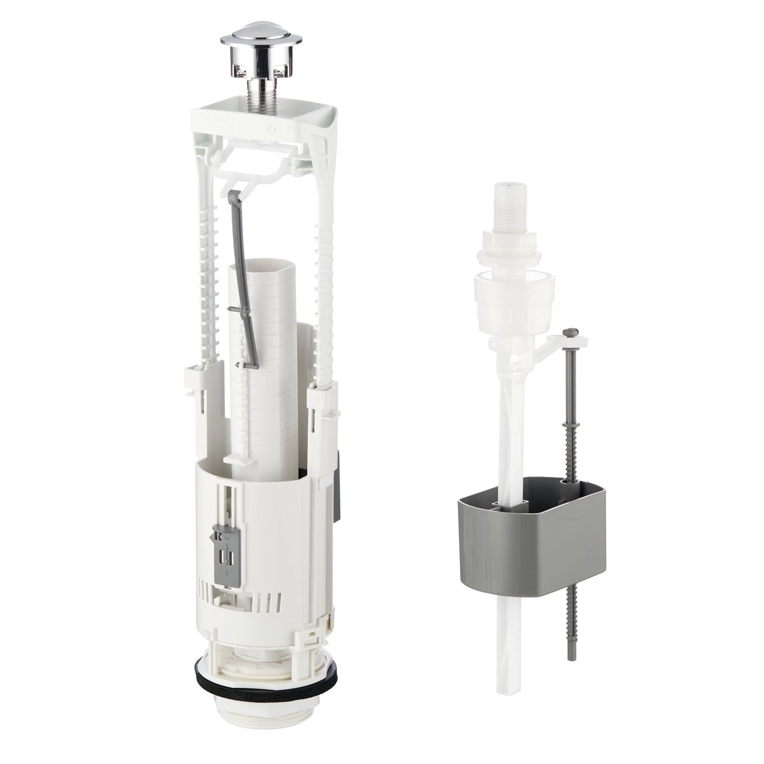 Арматура для унитаза Siamp Brio нижний подвод 1/2 кнопка пластик хром (10017248) Siamp 10017248