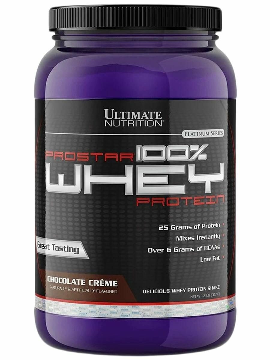 Ultimate Nutrition Prostar 100% Whey Protein 2 lb 908 g, Сывороточный протеин, Концентрат