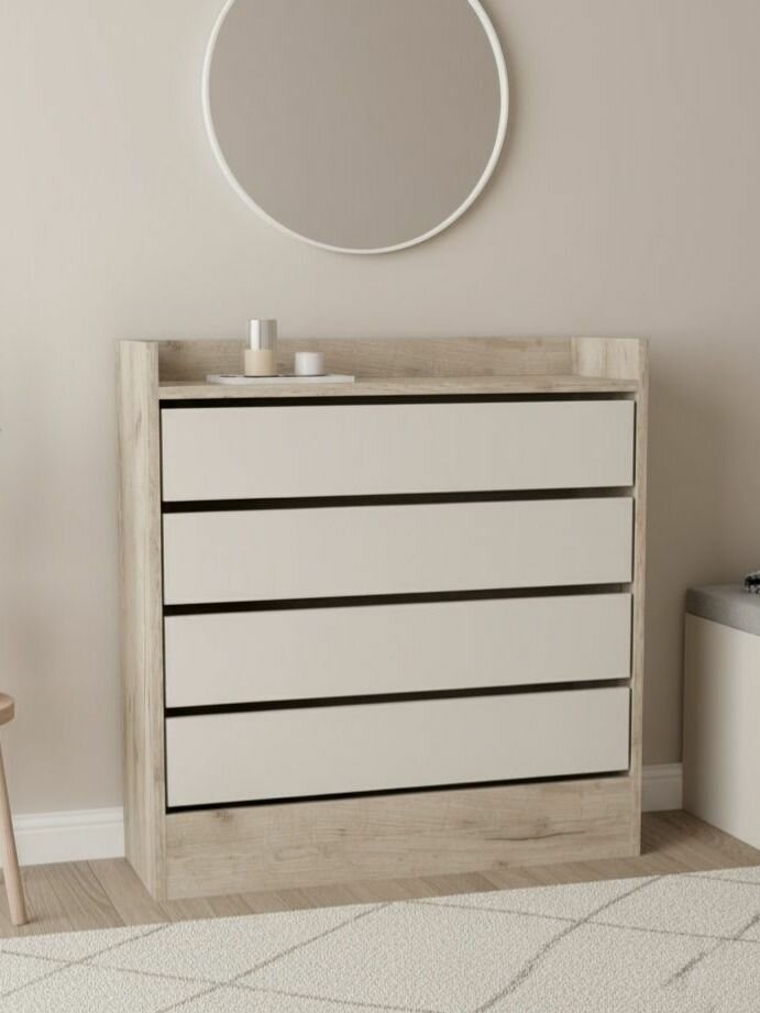 ARNIKA Обувница Гавана низкая, Дуб крафт серый, Кашемир