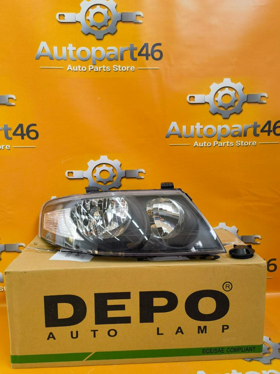 Фара правая Ниссан Алмера Классик б10 NISSAN ALMERA CLASSIC 07-12 Черная под электрокорректор DEPO отличное качество