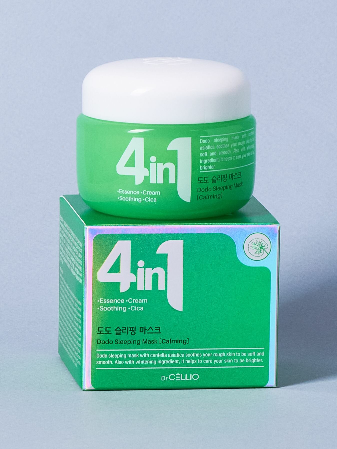 Dr. CELLIO Успокаивающая ночная маска для лица с центеллой азиатской 70мл Dr. G50 4 IN 1 Dodo Sleeping Mask Cica