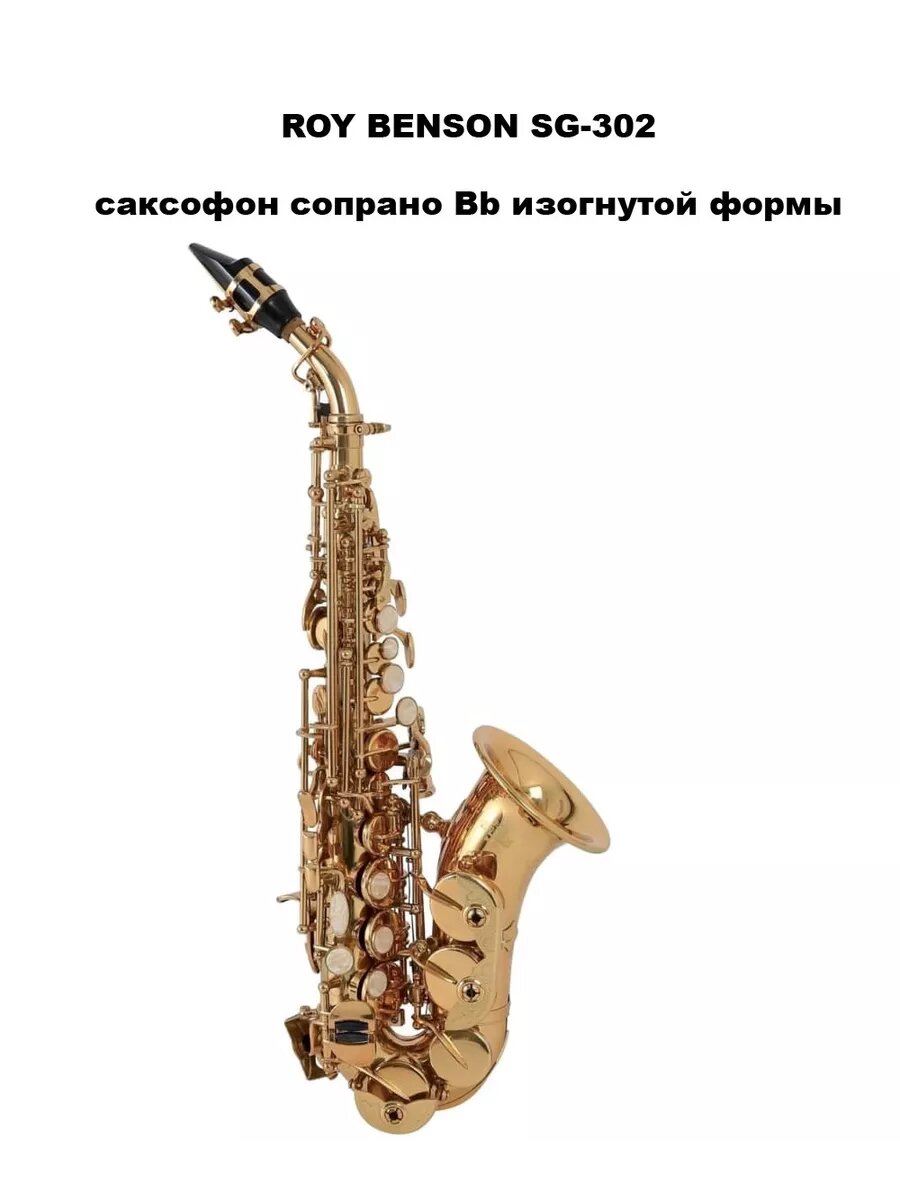 ROY BENSON SG-302 - саксофон сопрано Bb изогнутой формы