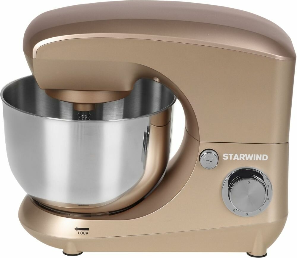 Планетарный миксер StarWind SPM5181, мощность 1300Вт, 10 скоростей, импульсный режим