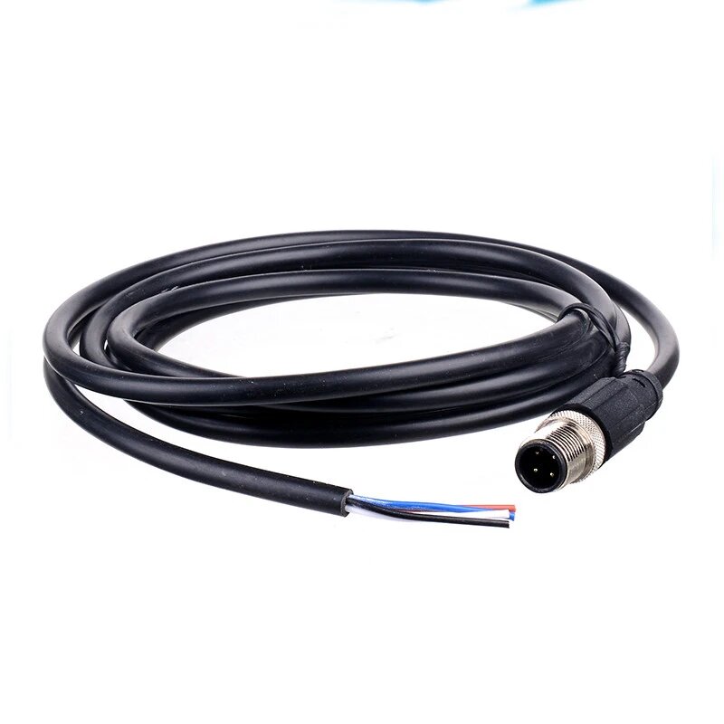 UICYXOR M12 Shielded экранированный кабель 3м/5м 2/3/4/5/6/8/12/17 pin 3Pin, PVC Shielded Cable, 3m Male plug