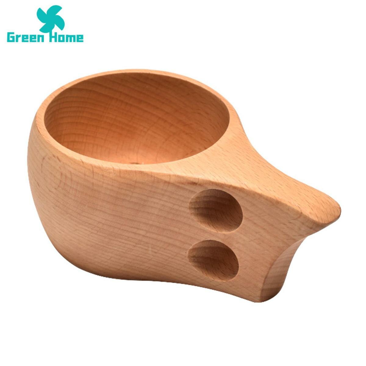 Деревянная чашка для молока в японском стиле с отверстием для кофейной чашки Green Home