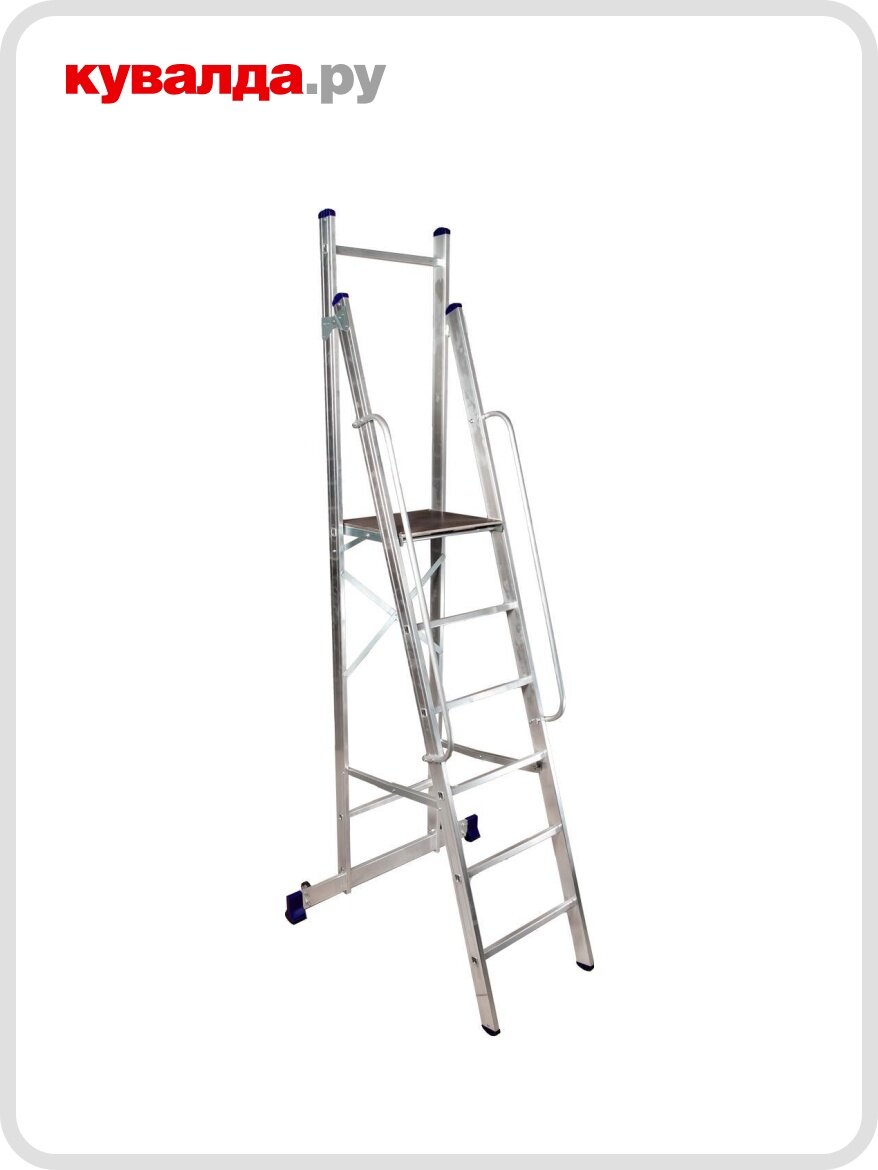 Лестница с платформой алюмет АРЕ 1407