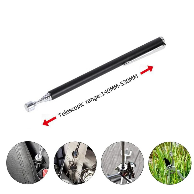 Портативная выдвижная магнитная ручка, удобная для сбора гаек и болтов.