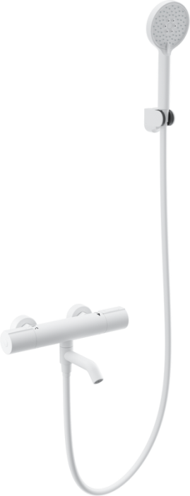 Термостатический смеситель Wonzon & Woghand WW-A2006-A1-MW для ванны с душем, матовый белый