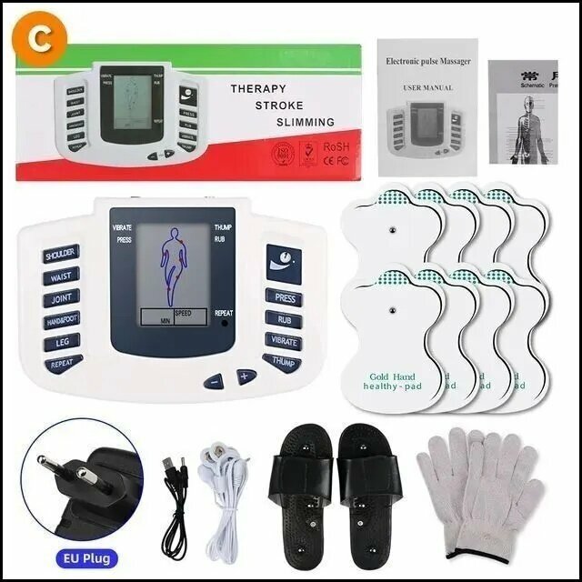 EMS мышечный стимулятор ,8 двойных режимов вывода Меридиан физиотерапия массажер приборы, миостимулятор для мышц