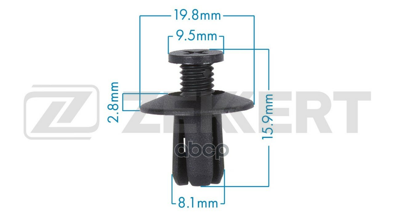 Клипса крепёжная Great Wall Haval (миним. кол-во заказа 10 шт) Zekkert арт. be-3845